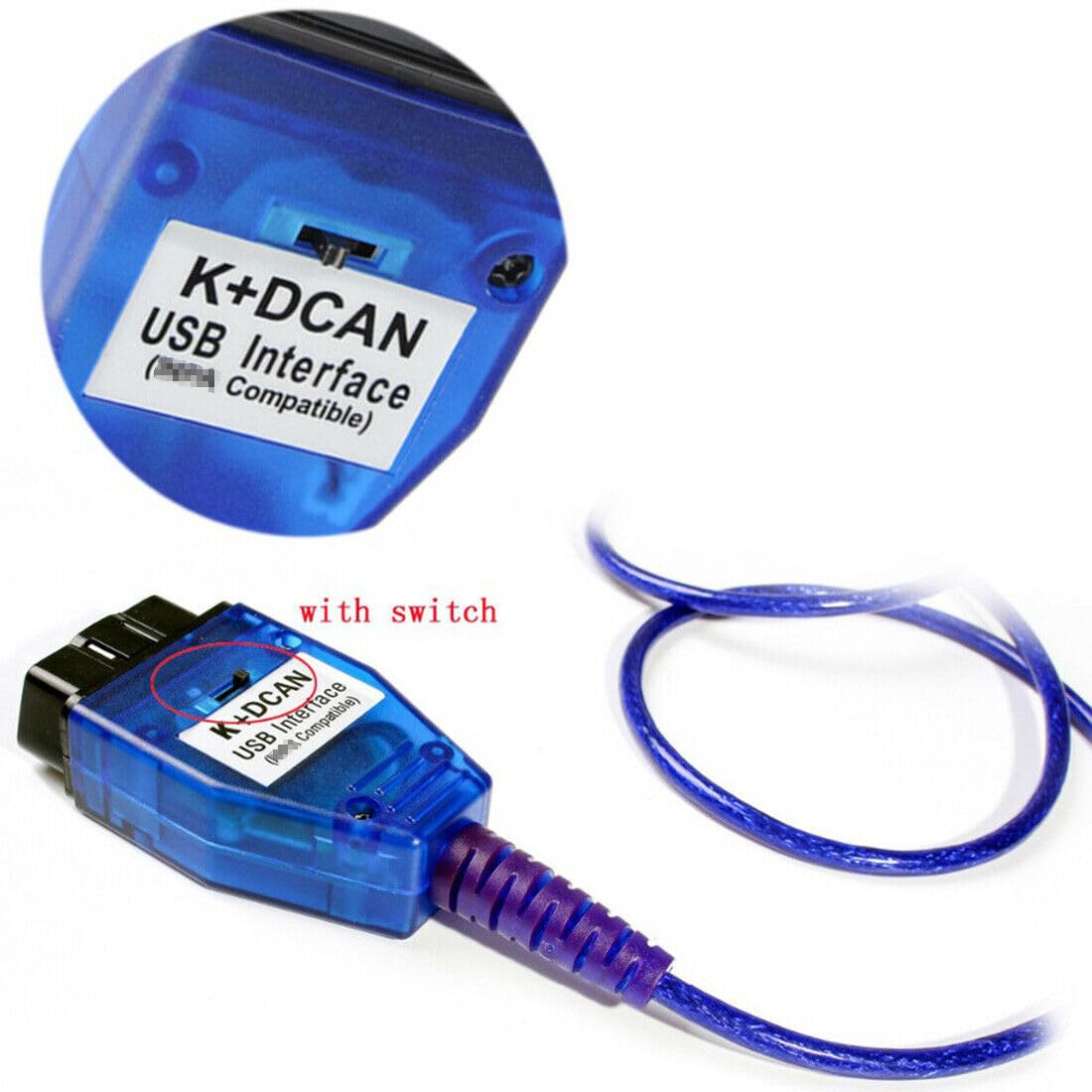 for K+DCAN OBD2 Cable Switch FTDI FT232RL Tools EDIABAS NCS Expert ISTA