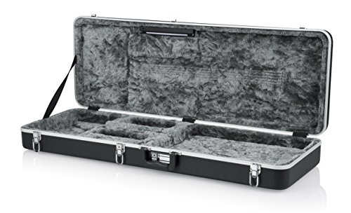 Gator Cases Deluxe ABS Molded Case for Strat/Tele Style Electric Guitar with Internal LED Lighting (GC-ELECTRIC-LED),Black