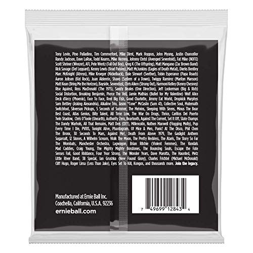 Ernie Ball Hybrid Slinky Stainless Steel Bass Guitar Strings, 45-105 Gauge (P02843)