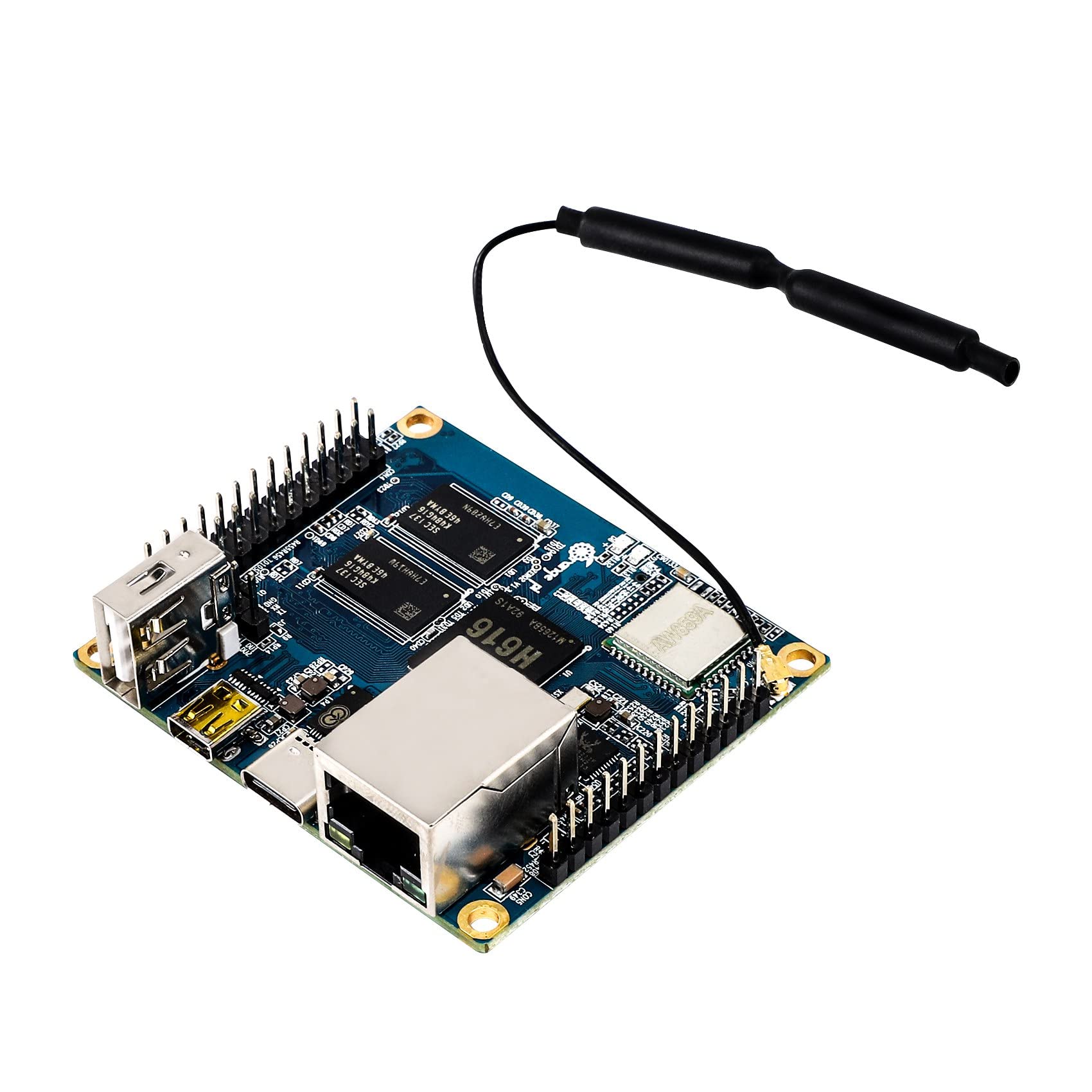 Geroosaty Orange Pi Zero 2,1GB RAM with H616 Chip,Support Gigabit Network, BT, Wif,Run 10,Ubuntu,OS Single Board, blue, 523529