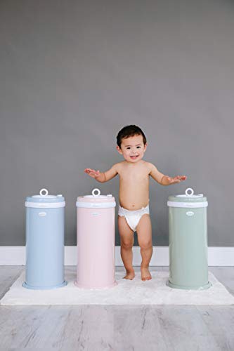 Ubbi Steel Odor Locking, No Special Bag Required, Money Saving, Modern Design, Registry Must-Have Diaper Pail, Blush Pink