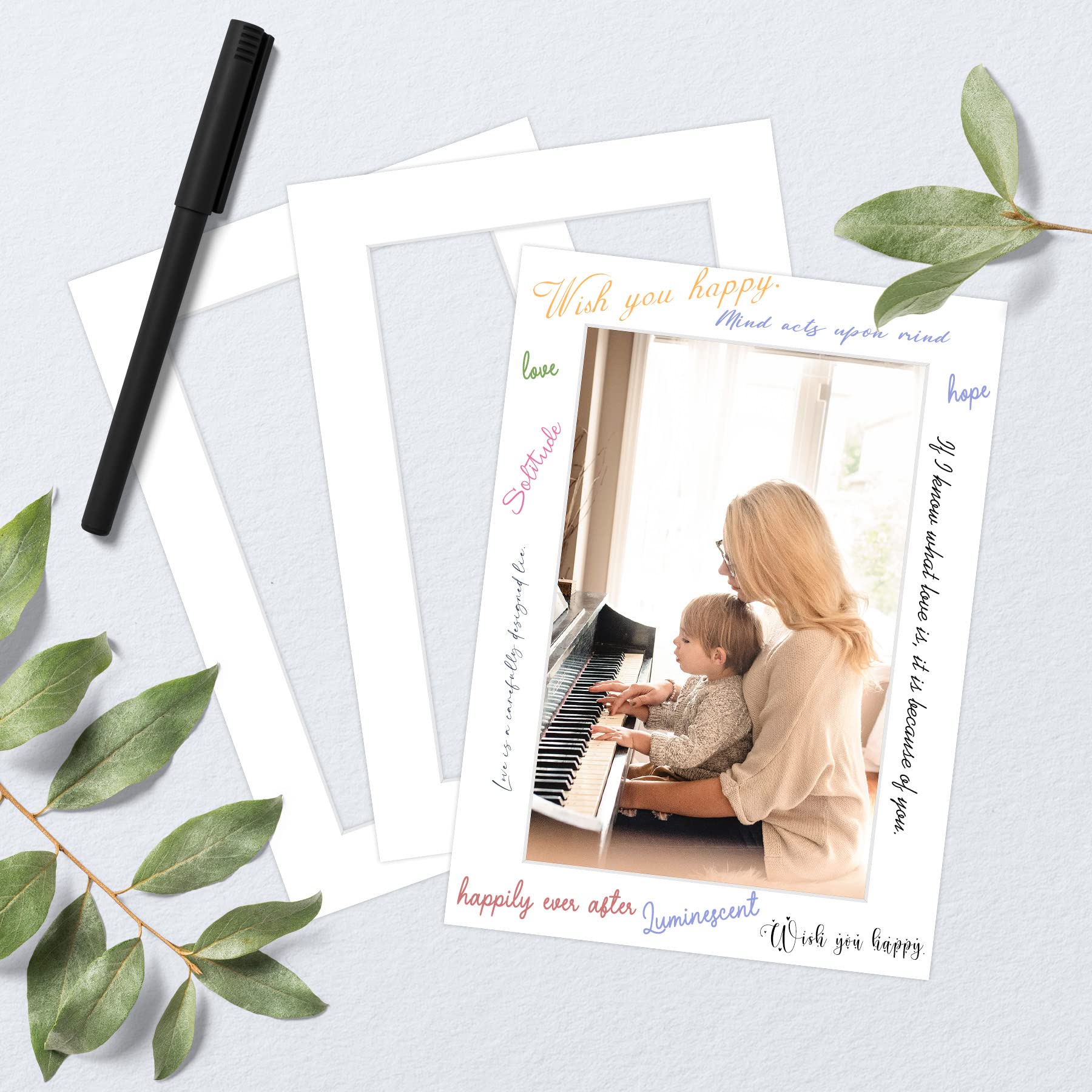 Golden State Art, Pack of 25, Acid-Free White Pre-Cut 5x7 Picture Mat for 4x6 Photo with White Core Bevel Cut Frame Mattes
