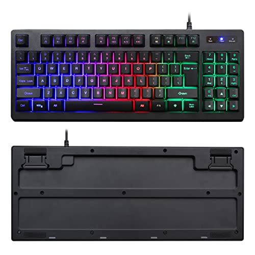 Heayzoki Mechanical Gaming Keyboard, Wired RGB Backlight Keyboard 89 Keys Waterproof USB Gaming Keyboard for Windows Gaming Pc, Gamer Gifts