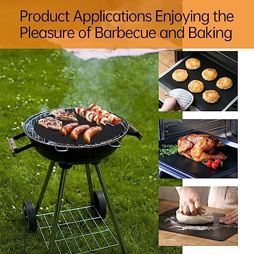 UBeesize 4 Pack Large Oven Liners for Bottom of Oven BPA and PFOA Free,16"x24" Thick Heavy Duty Non Stick Teflon Oven Mats for Electric, Gas, Toaster,Convection, Microwave Ovens and Grills