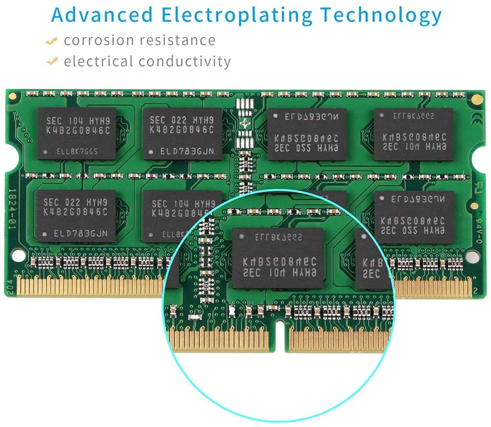 HADTK Laptop Memory PC3-10600(DDR3-1333) 4GBx2 (Total 8GB) SO-DIMM 1.5V 204pin Non-ECC Memory Expansion Support mac&Windows