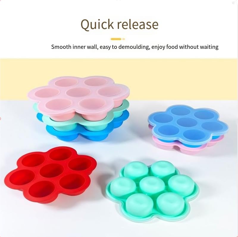 GeRRiT Silicone Egg Bites Molds Air Fryer Egg Mold,Pink Instant Pot Egg Bite Molders Pastel Muffin Cupcake Pan Mold for Cooker Accessories (Green&Blue)