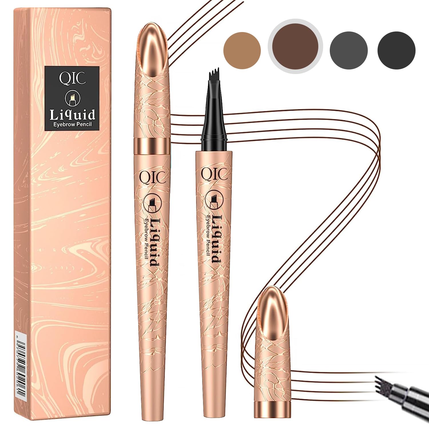 Eyebrow Pen - Microblading Eyebrow Pencil - Long Lasting Waterproof Eyebrow Pen with Micro-Fork Tip - Natural Looking and Stays on All Day