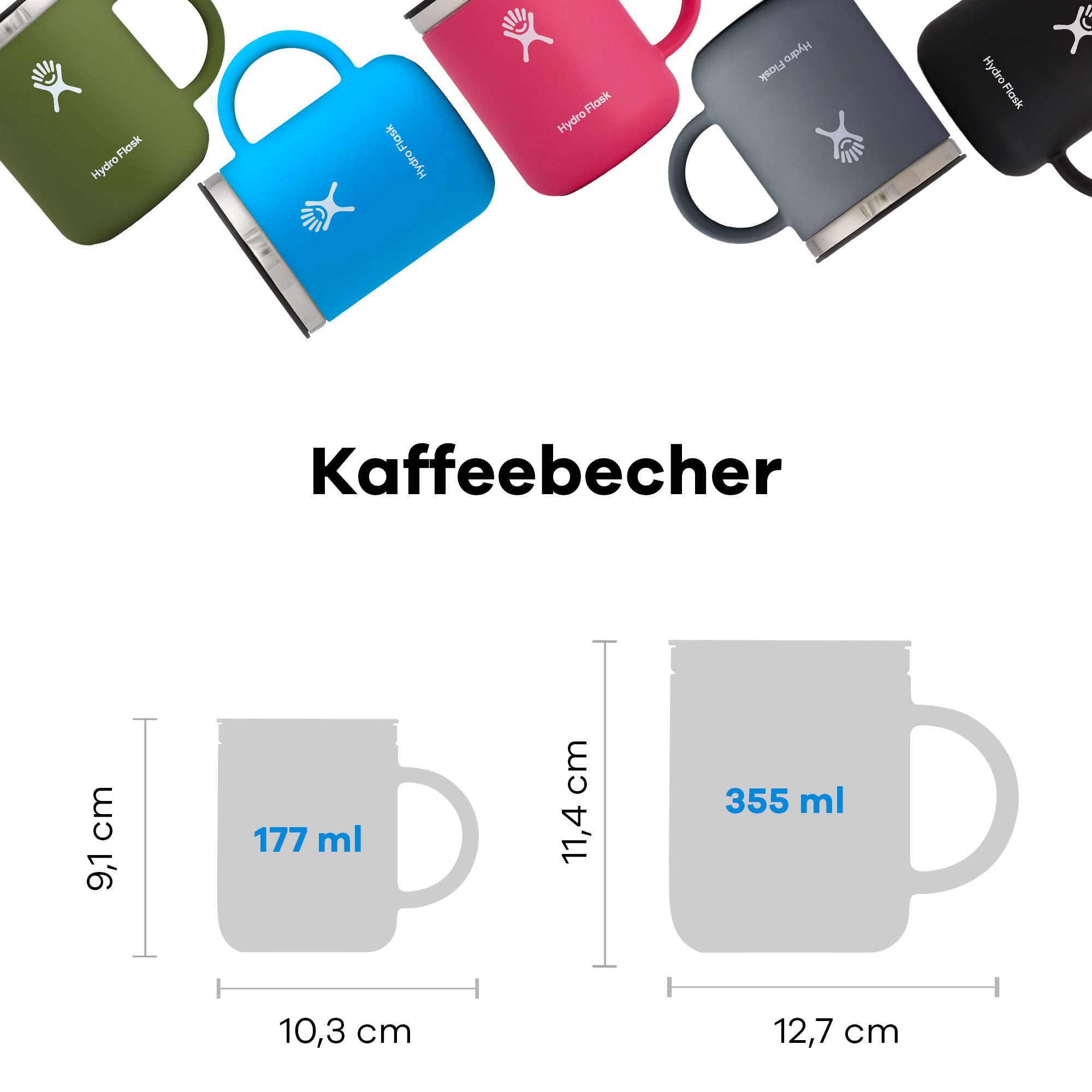 Hydro Flask Mug - Stainless Steel Reusable Tea Coffee Travel Mug - Vacuum Insulated, BPA-Free, Non-Toxic