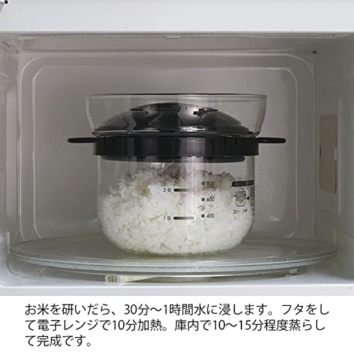 HARIO(ハリオ) HARIO Rice Pot, 1~2合, black (black 19-3911tcx)