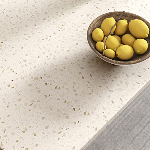 UFINEGO 5-Piece Kitchen Table Set with Imitation Faux Marble Top and Faux Leather Upholstery Chairs Elegant and Versatile 5-Piece Dining Set for Kitchen