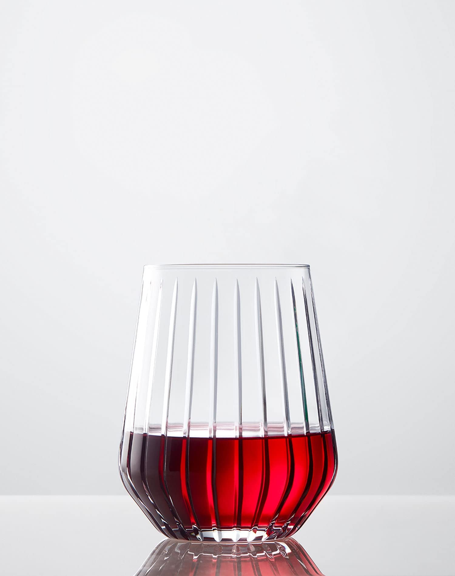 Grace Era Stemless Wine Glasses Set of 4 Beverage Cups, Zelda Collection, Wine Tumblers for Red and White Wine, Water Glasses, Drinking Glasses Unique Gift for Women, Men, Wedding