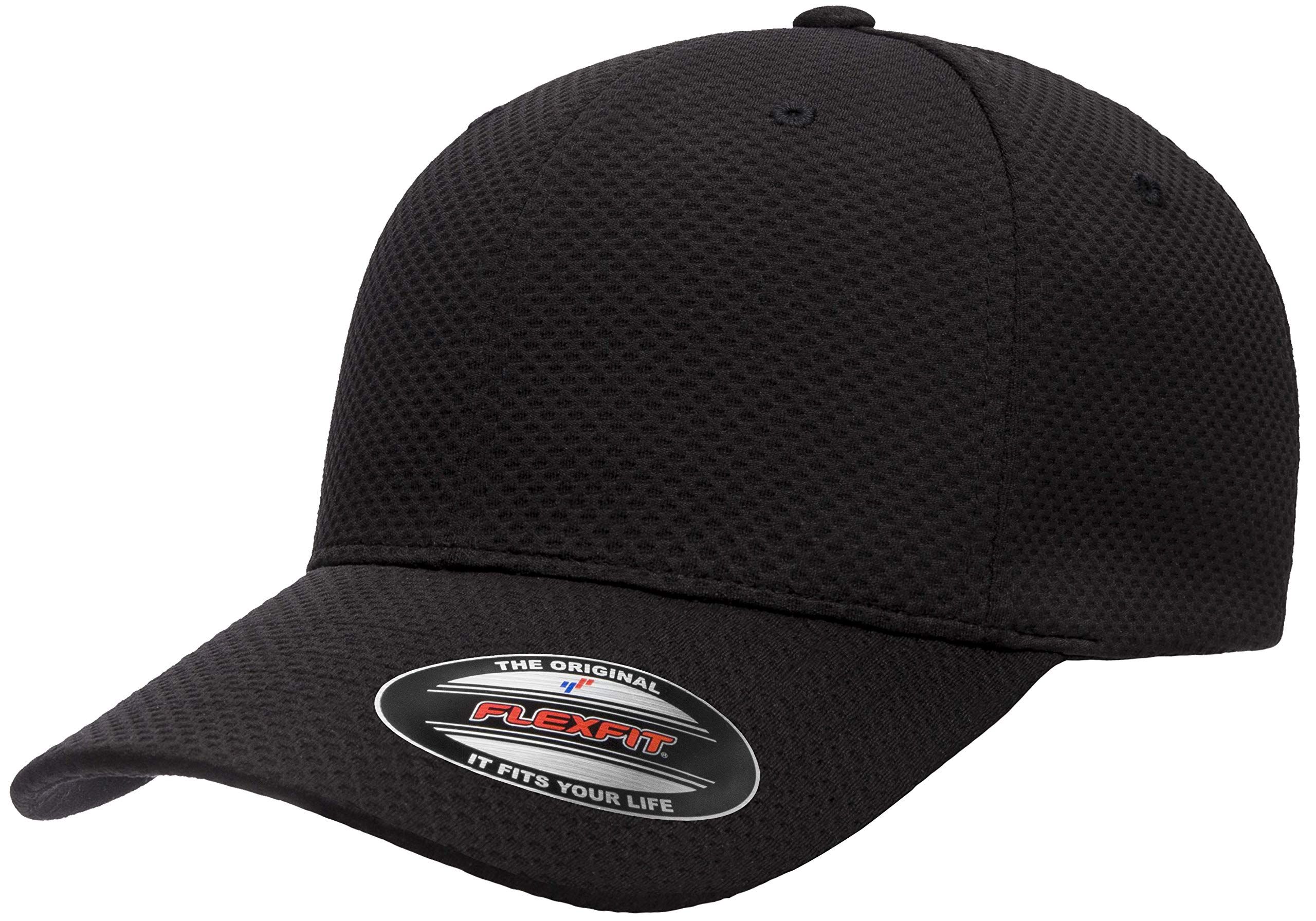 Flexfit mens Cool & Dry 3d Hexagon Jersey Hat, Black, Small-Medium US