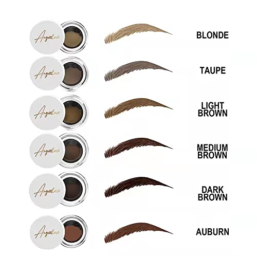 Eyebrow Stamp Stencil Kit, Brow Stamp, 24 Pieces Eyebrow Stencils Thick and Thin with 2 Dual Ended Brush and Sponge Applicators, Perfect Natural Brow, Waterproof (Blonde)