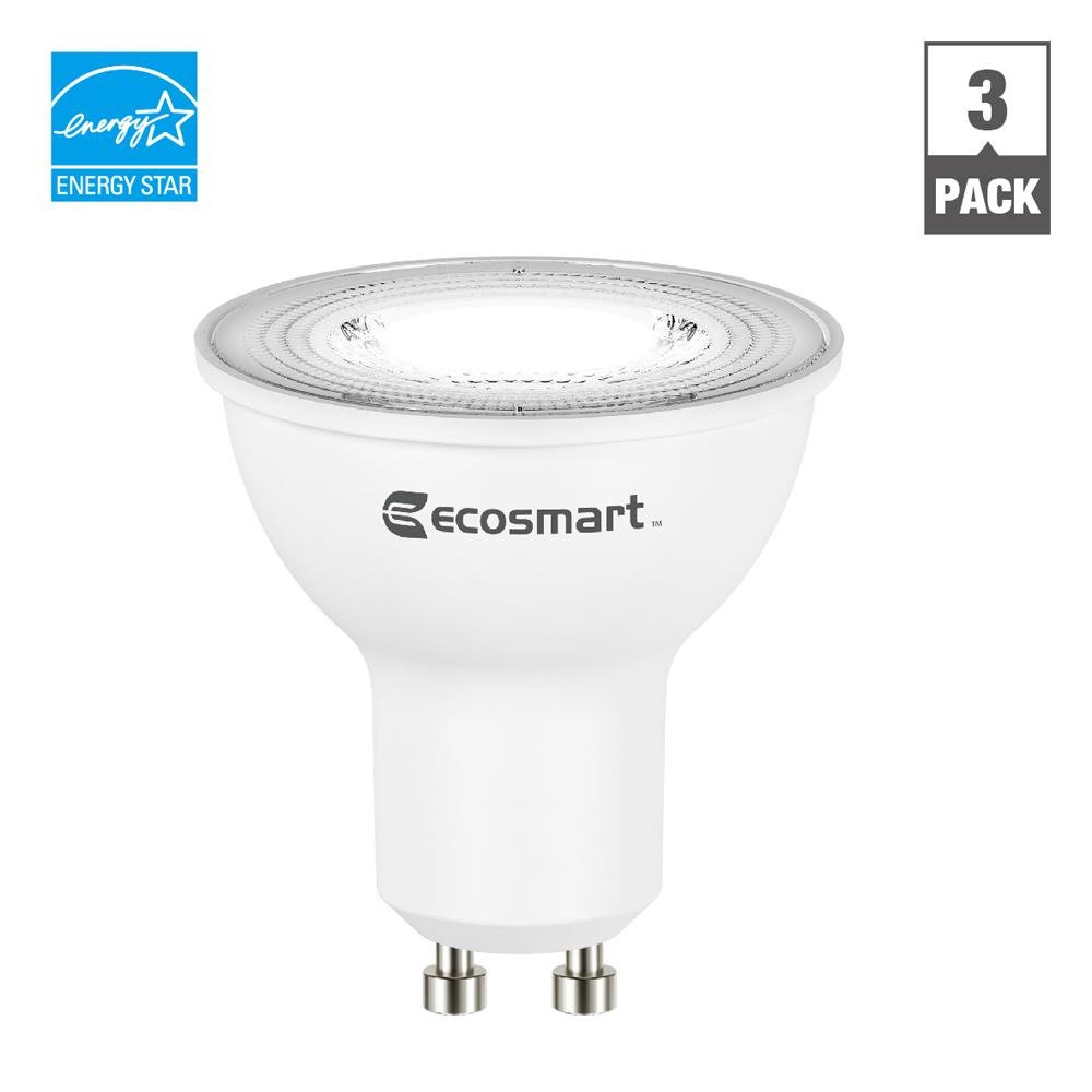Ecosmart 50W Bright White MR16 GU10 LED Light Bulb (3-Pack) 1001654142 - New