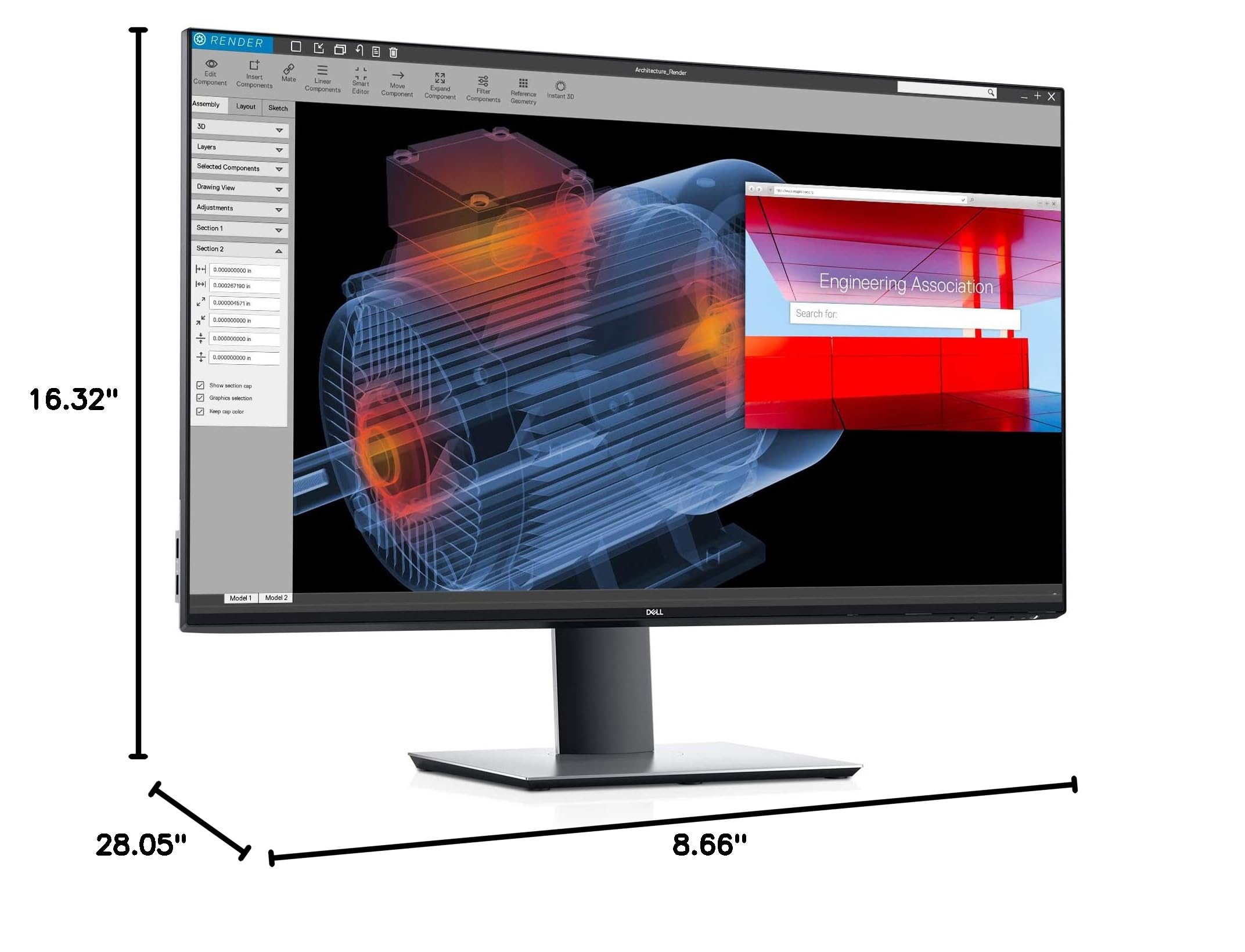 Dell UltraSharp U3219Q Widescreen 32" 4K UHD LCD Monitor, Black - 31.5" 3840 x 2160, InfinityEdge, 16:9, 400 cd/m², 1300 : 1, DisplayPort + HDMI + USB Type-C Inputs