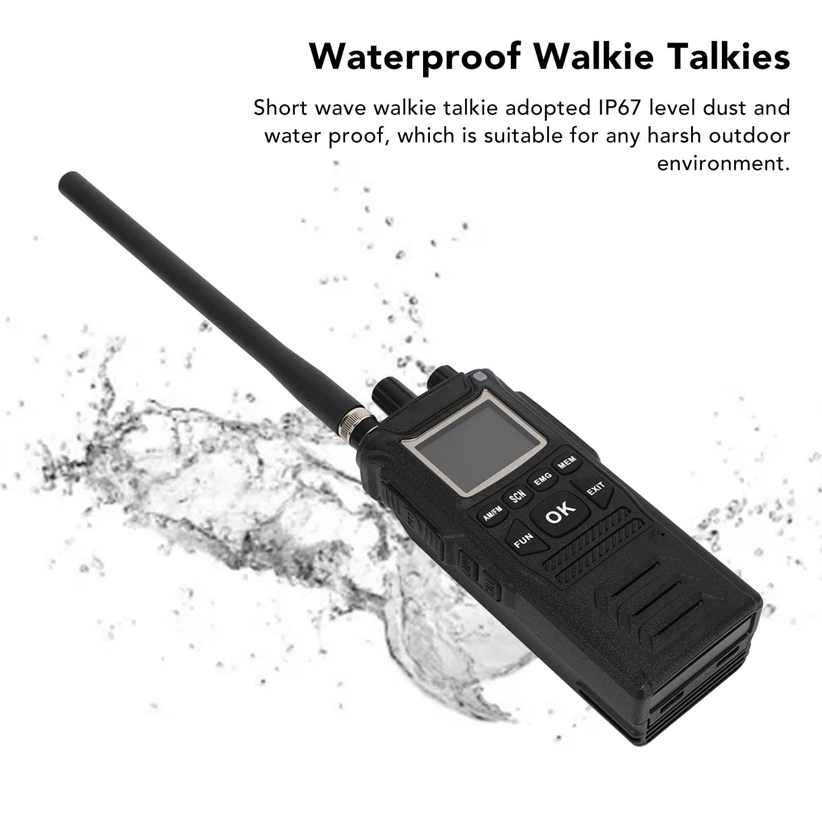 Handheld Marine Radio, High Volume Marine Walkie Talkies with Antenna for Ship Use (US Plug)