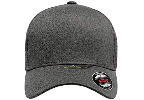 Flexfit unisex adult Flexfit Melange Unipanel Trucker Cap, Dark Grey, Large-X-Large US