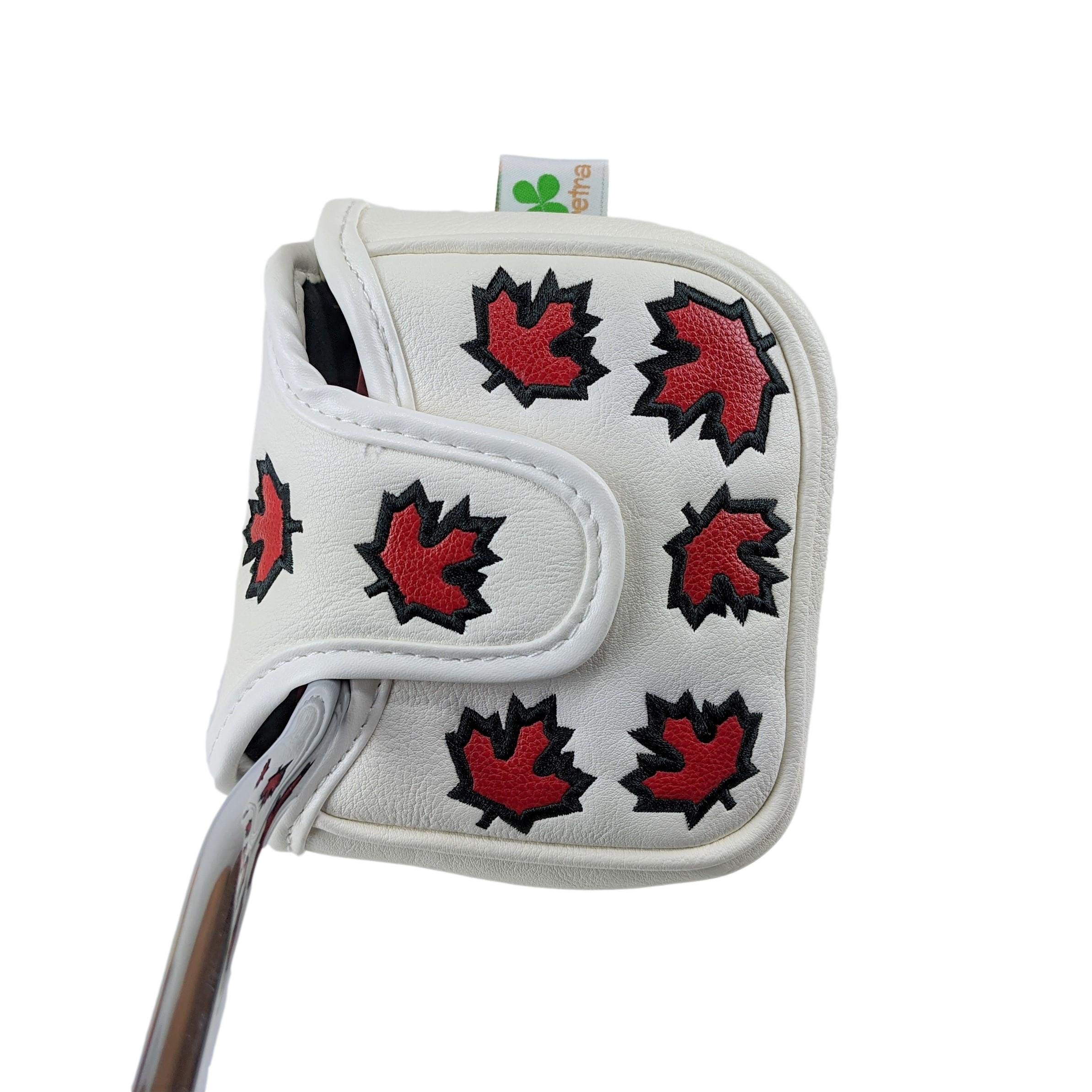 Foretra β Canada Maple Leaf - Golf Putter Headcover Quality PU Leather Magnetic Closure for Square Mallet Style Putters Scotty Cameron Odyssey Taylormade Ping