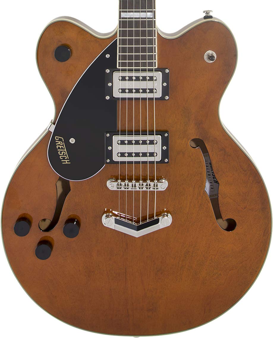 Gretsch G2622LH Streamliner Center Block Double-Cut with V-Stoptail, Laurel Fingerboard, Broad'Tron BT-2S Pickups Electric Guitar (Left-Handed, Single Barrel Stain)