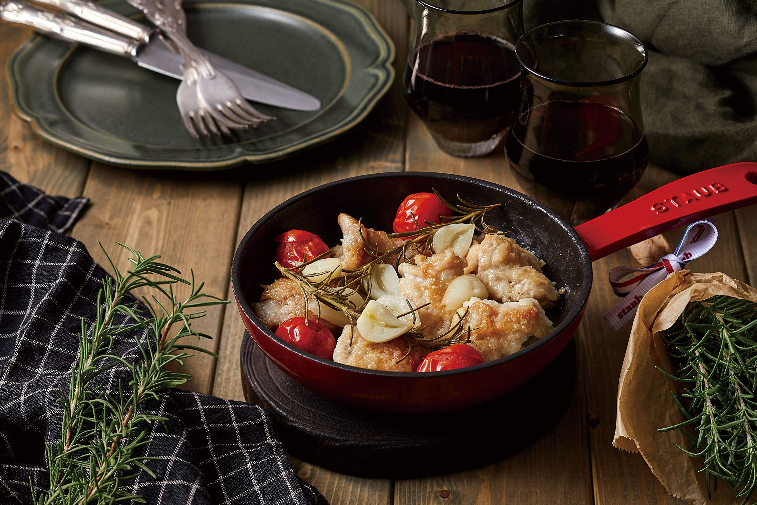 staub Skillet 40501-145 Skillet Gray 6.3 inches (16 cm) Frying Pan, Enameled Casting, Iron, Induction Compatible, Japanese Authentic Product