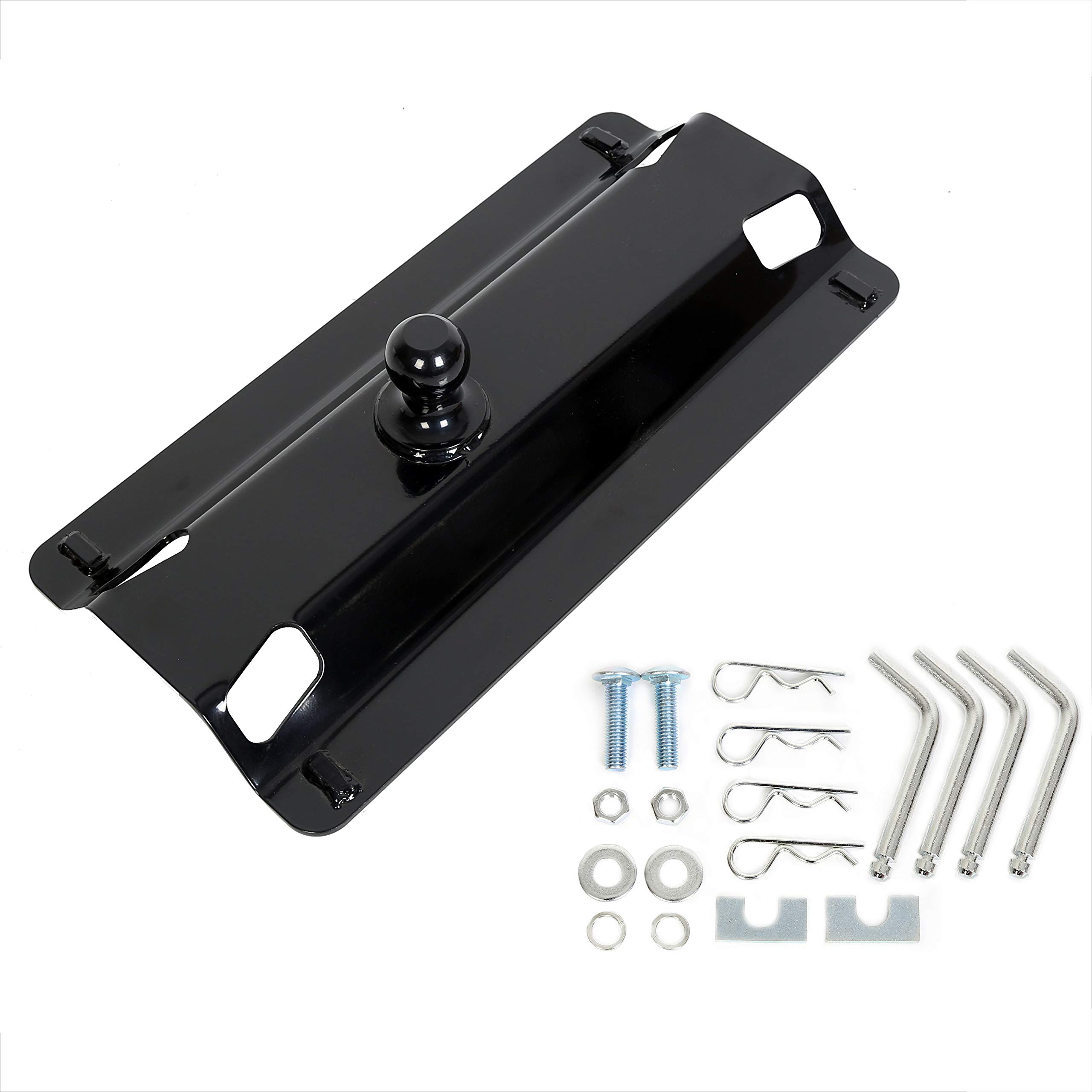 ECOTRIC Gooseneck Ball Plate Fit for 5th Wheel Rails Gooseneck Adapter Trailer Hitch 2 Packages