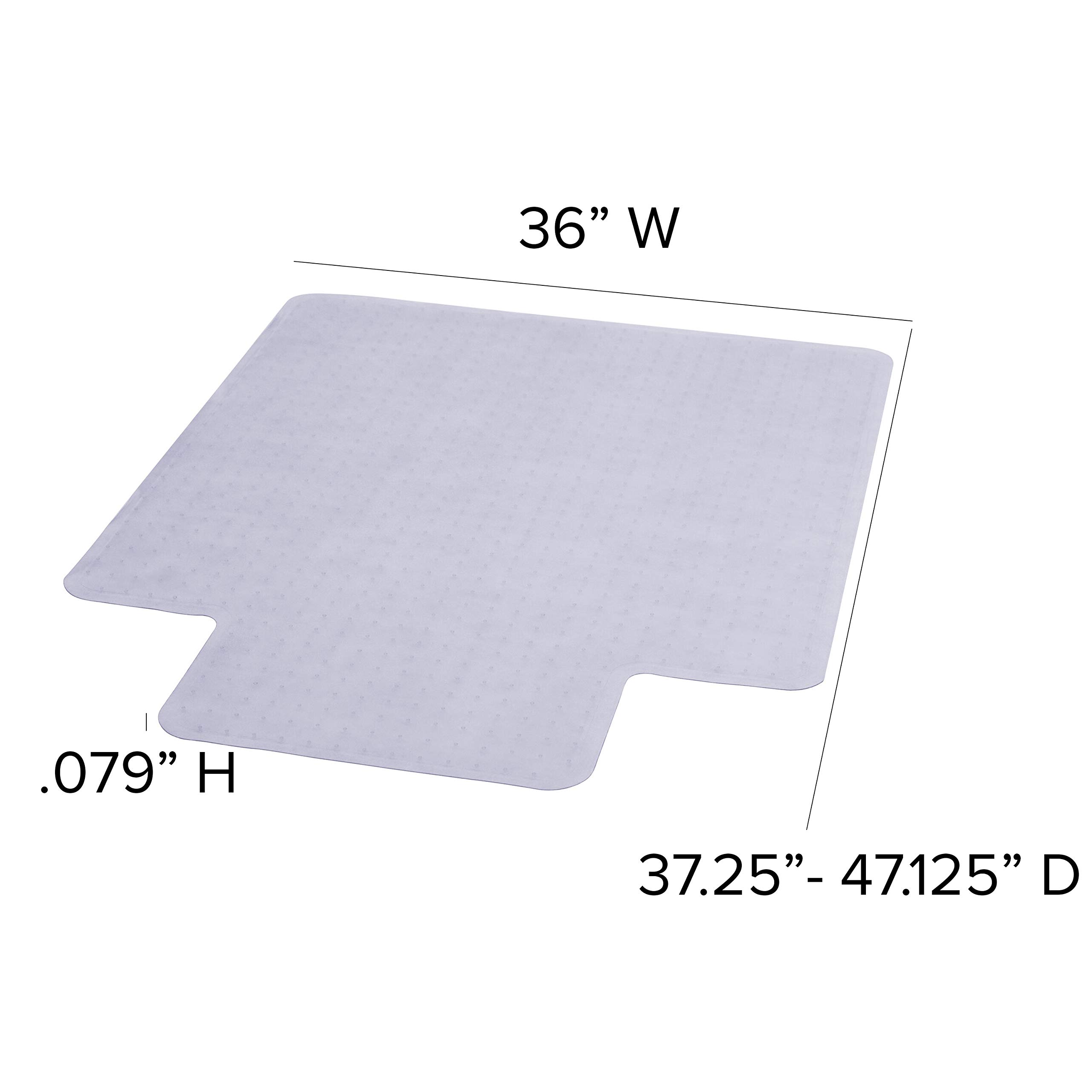 Flash Furniture Jackson 36'' x 48'' Carpet Chair Mat with Lip