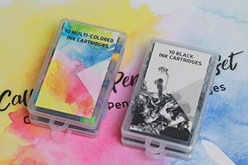Urhomefull Calligraphy Fountain Pens Set - 8 Calligraphy Pens 40 Ink Cartridges, Calligraphy Ink Set Perfect for Beginners, Calligraphy Kit Gift Set for Birthday Graduation Christmas
