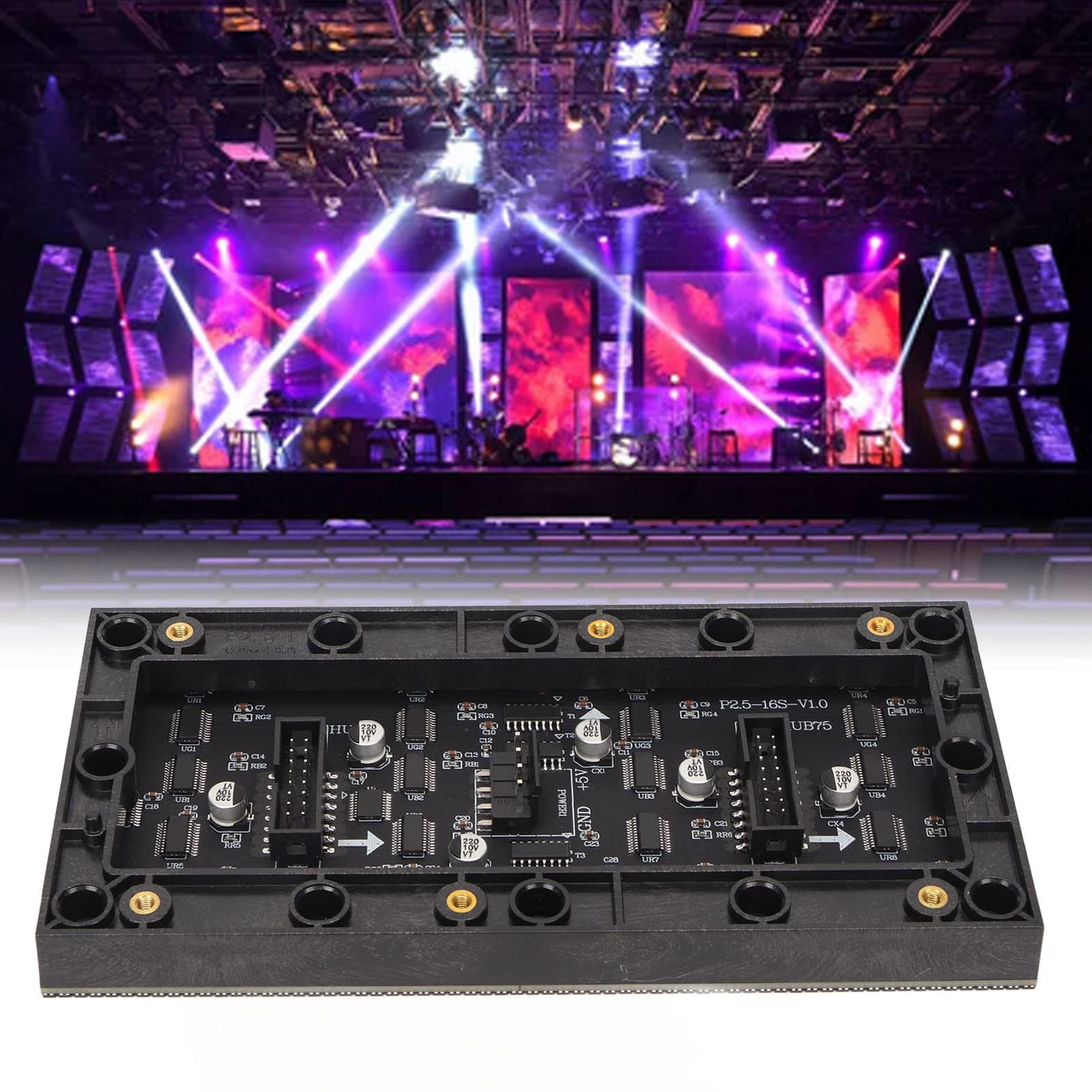 Naroote RGB LED Panel, 6.3in Long 2.5mm Pitch 64x32 Digital LED Module for Monitor