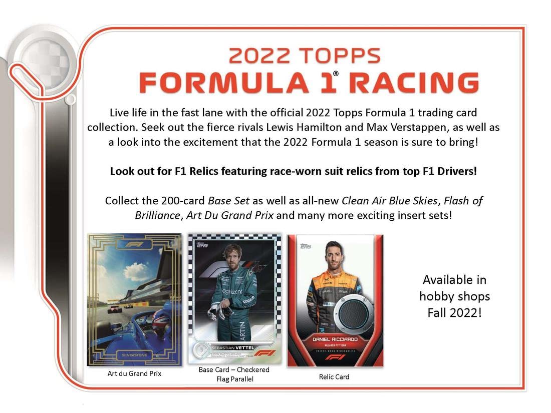 F1 2022 Topps Formula 1 Turbo Attax Cards - Box (24 Packs per Box) (10 Cards per Pack) (Total of 240 Cards)