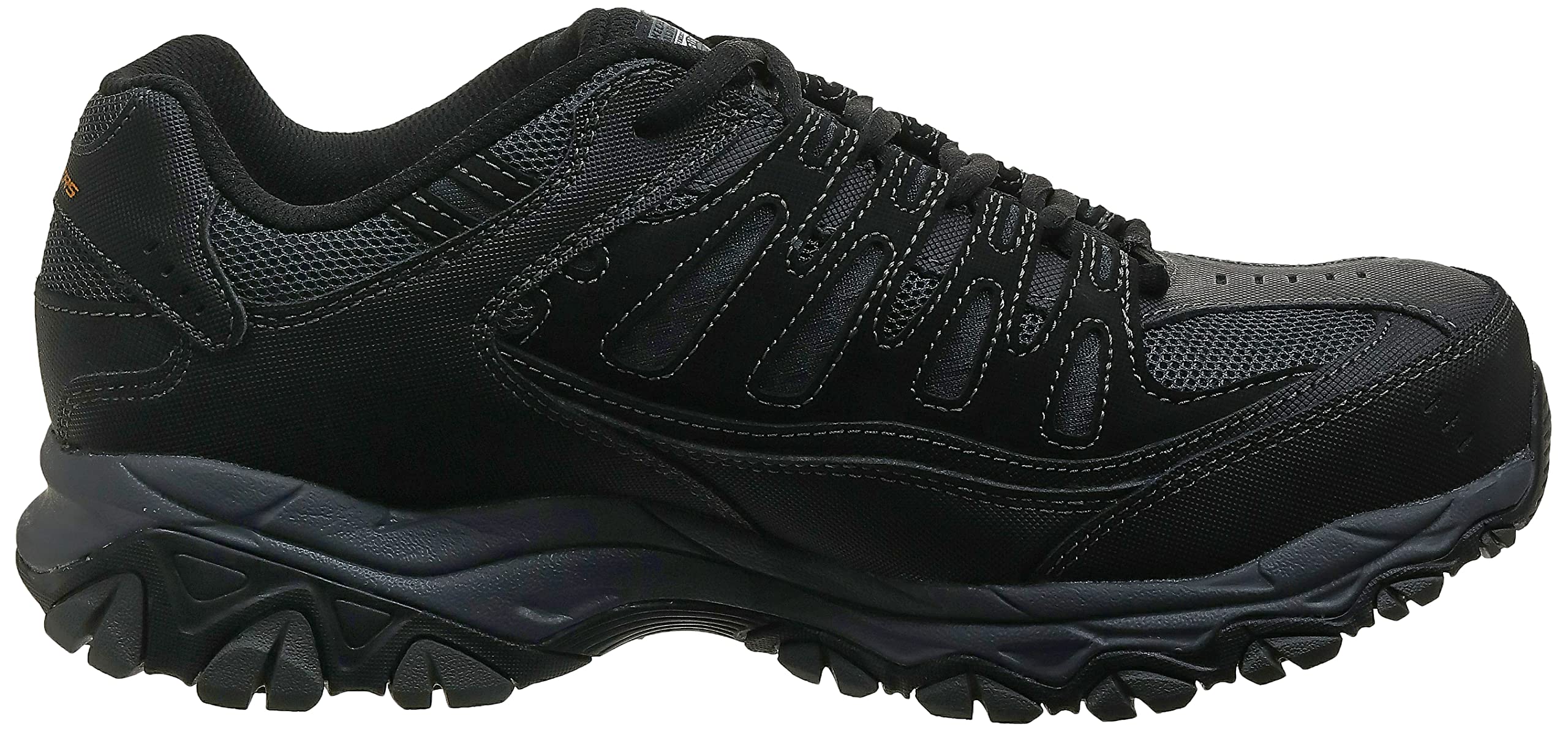Skechers Men's Cankton Steel Toe Industrial Shoe, Black/Charcoal, 10.5 Wide