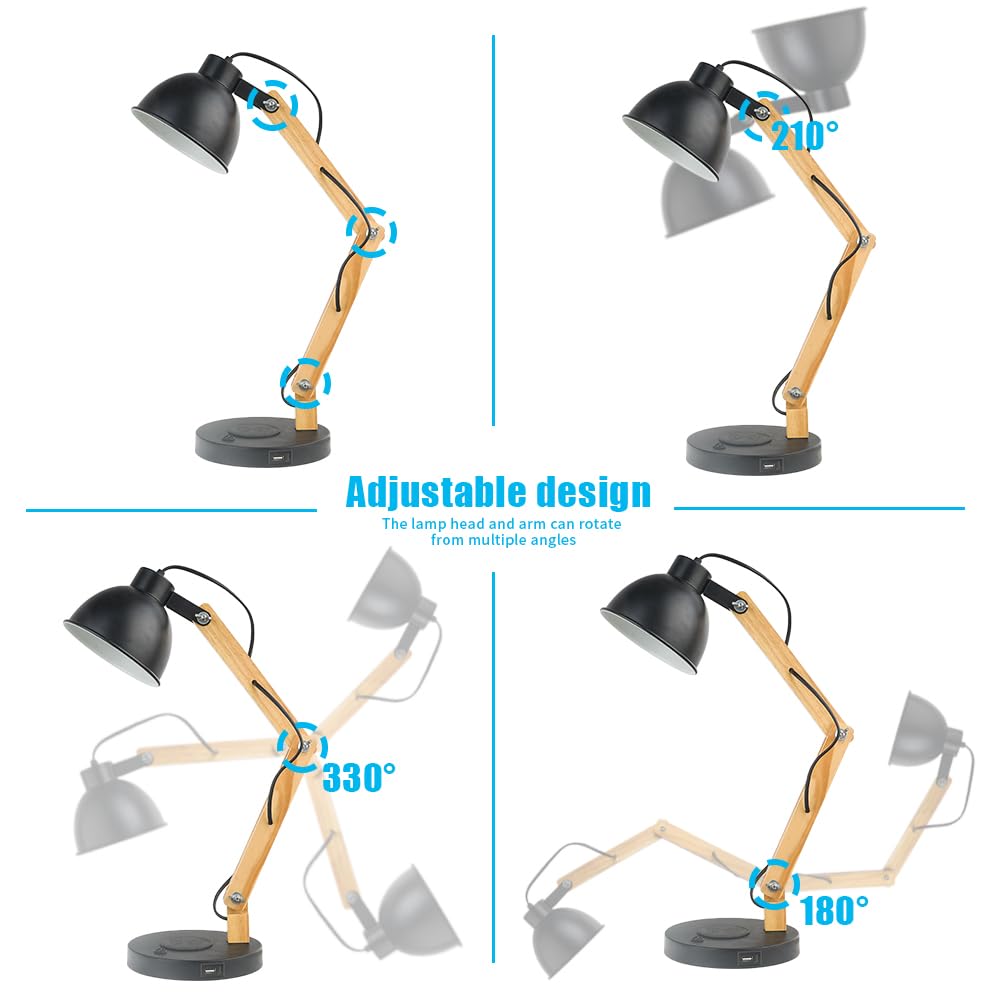 ELINKUME Crystal Lamp, RGB Color Changing Table Lamp with Touch and Remote Control, USB Rechargeable Bedside Lamp for Bedroom Living Room Party Dinner Gift