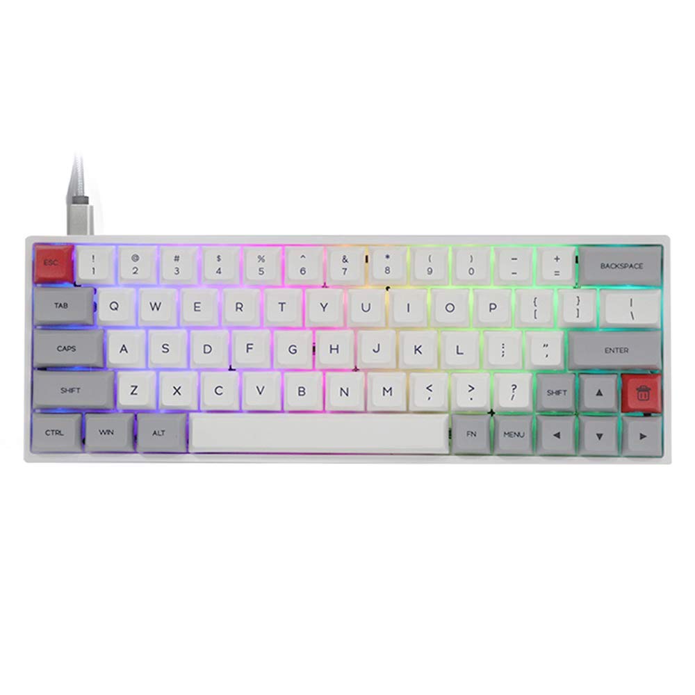EPOMAKER SKYLOONG SK64 64 Keys Wired Hot Swappable Mechanical Keyboard with RGB Backlit, PBT Keycaps, Arrow Keys for Win/Mac/Gaming