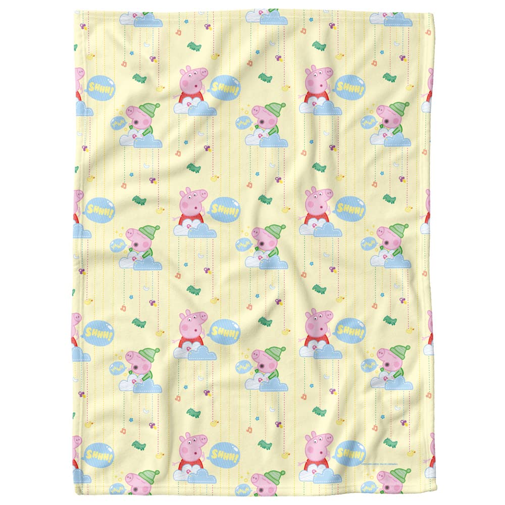 LOGOVISION Peppa Pig Lightweight Baby Blanket, 30"X40", Shh Baby's Sleeping Unisex for Infants Girls & Boys