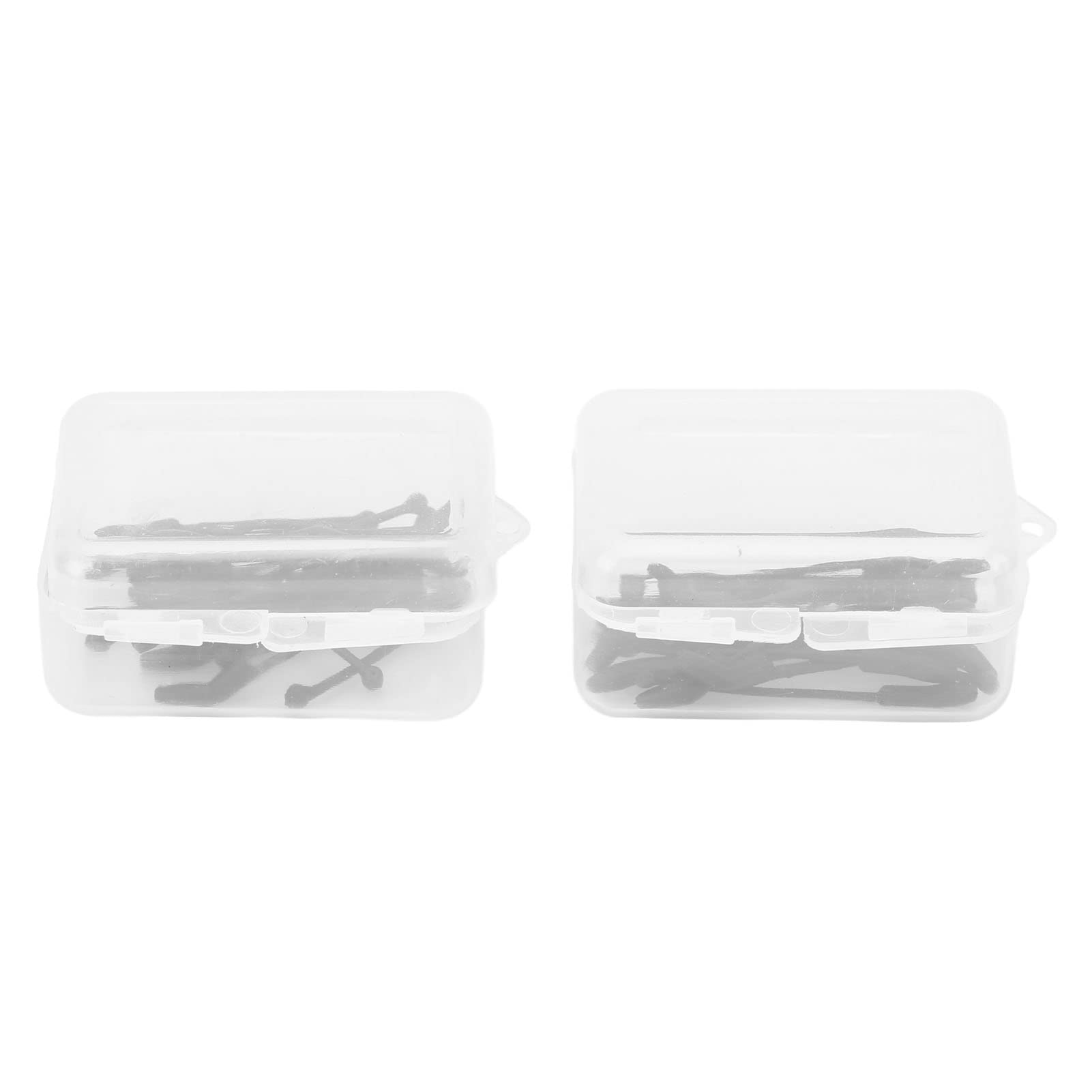Kadimendium Fishing Tackle Kit, Large and Small Size Durable 40pcs Portable Fishing Hooks Anti Rigs Sleeve with Storage Box for Freshwater