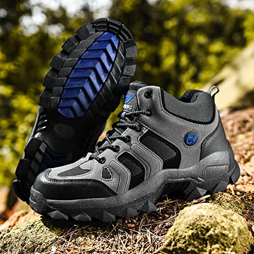 HARMOX Men's Women's Hiking Boot Comfortable Hiking Boots Men Grey