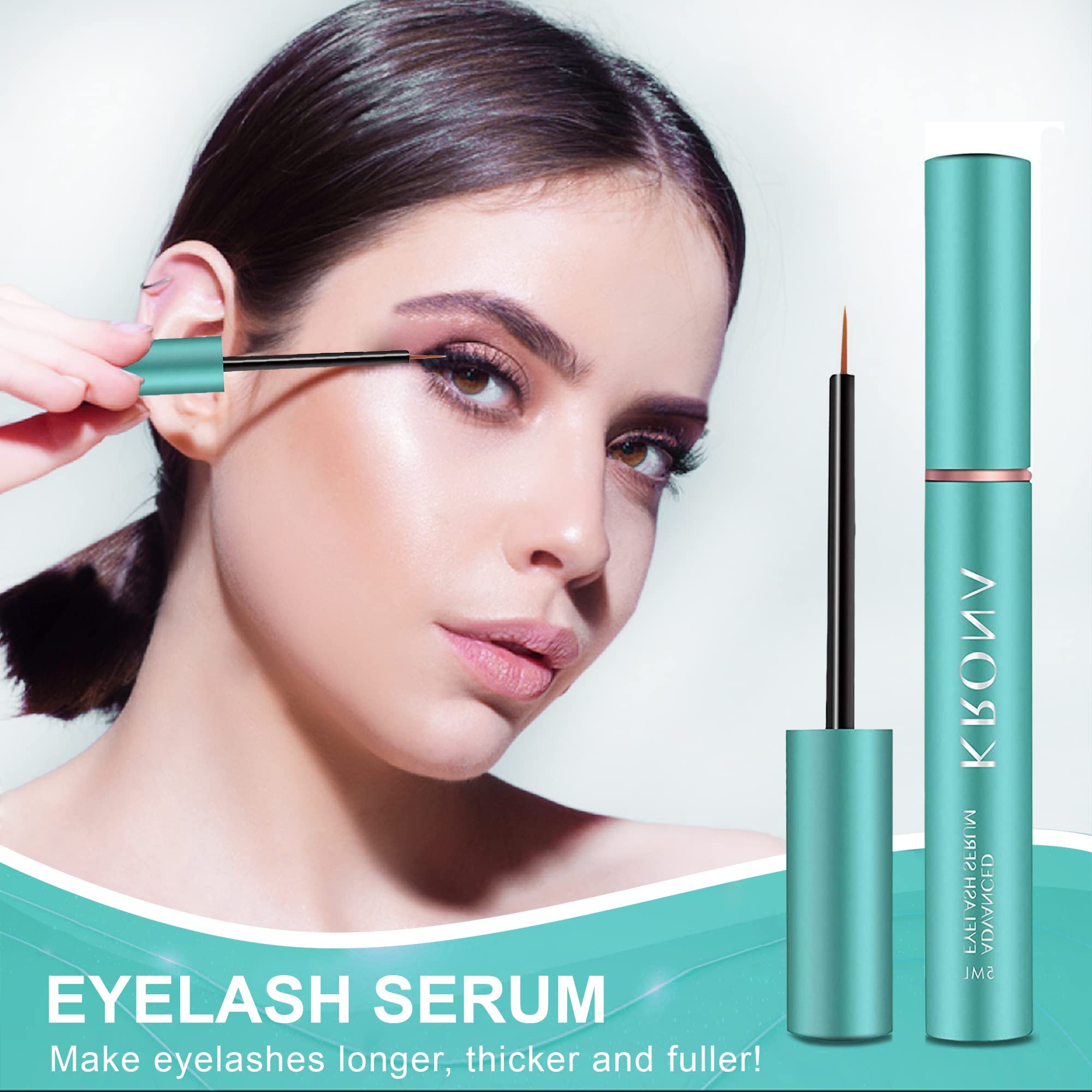 Eyelash Growth Serum Eyebrow Growth Serum, Lash Serum for Eyelash Growth Fast, Advanced Eyelash Serum to Boost Fuller Thicker, Longer, Healthier, Stronger Lashes & Brows