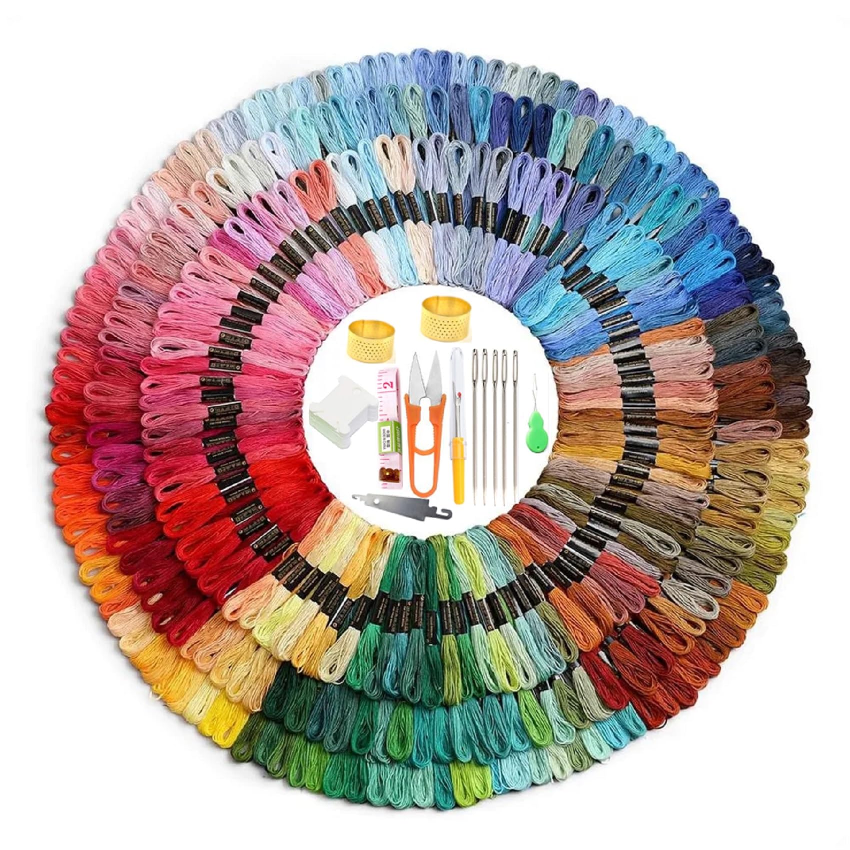 Dimension Embroidery Floss 447 Skeins Cross Stitch Thread Rainbow Color Friendship Bracelets Floss Crafts Floss Embroidery Thread with Threading Tool