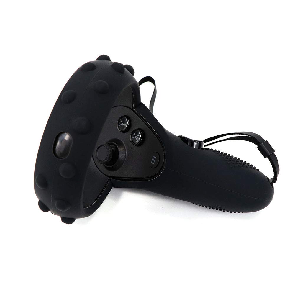 Esimen Controller Skin for Oculus Quest Rift S Premium GelPremium Gel Shell Silicone Grip Covers Protection Covers Featuring Low-Profile Friction Studs (Set of 2) (Black)