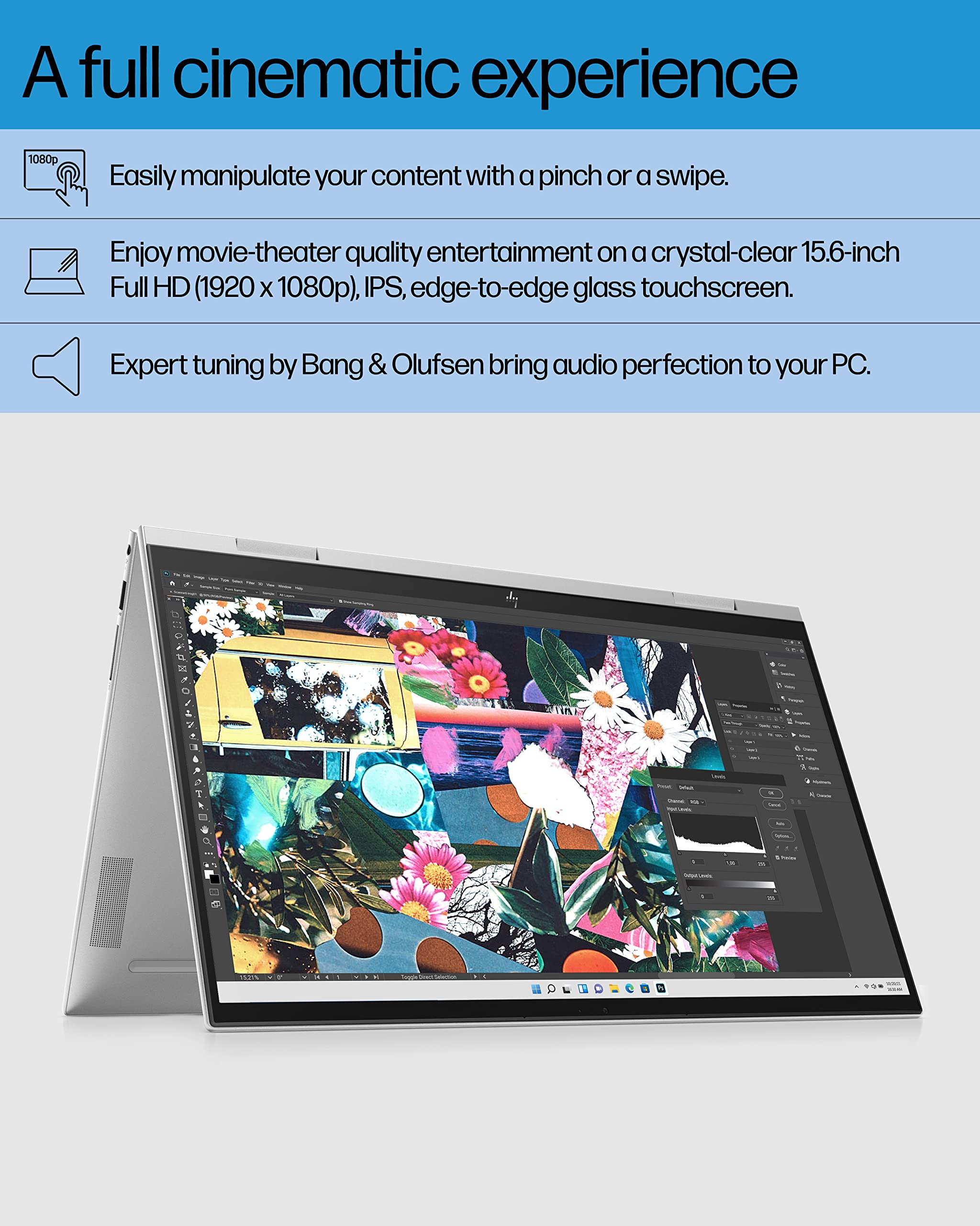 HP Envy x360 Convertible, IntelĀ® Core i5-1240P Processor, Iris X Graphics, 12 GB Memory RAM, M.2 SSD, Windows 11 Home (15-es2023nr, Natural Solver Aluminum)