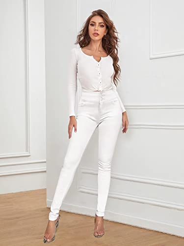 Women's Butt Lift V3 Super Comfy Stretch Denim Jeans P45075SK White 11 Long