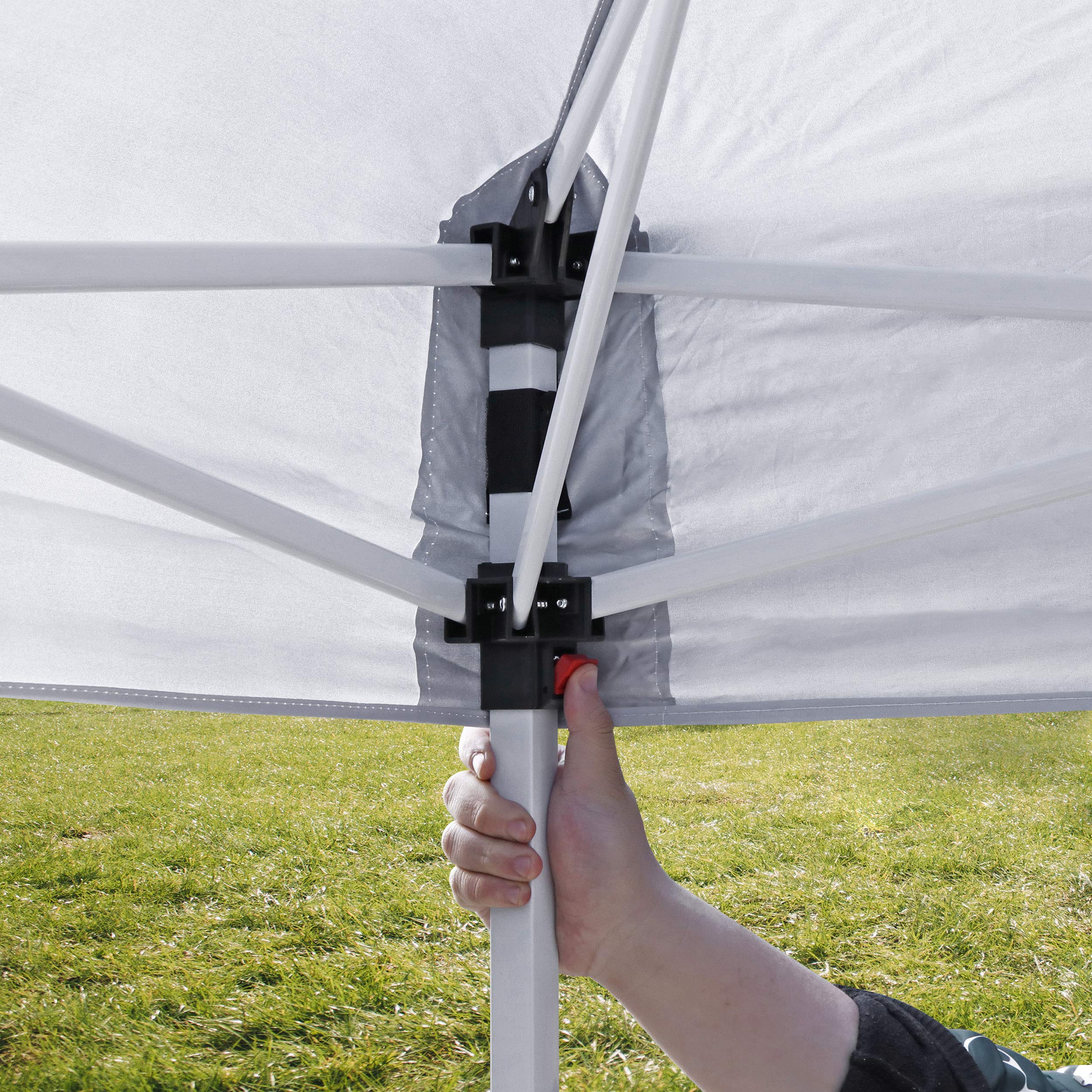 F2C 10x10 FT Pop Up Canopy Tent, Foldable Adjustable Outdoor Waterproof Sun Protection Shelter with Wheeled Carry Bag for Camping Picnic Wedding Party (Gray)