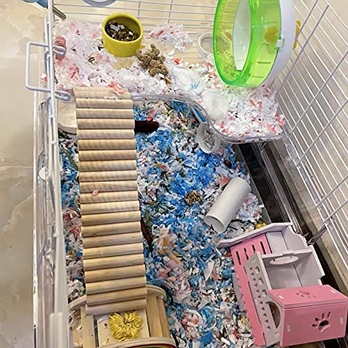Syrian Hamster Bendy Long Wood Bridges,Dwarf Hamster Bendable Ladder Hideout Toys,Gerbil Chewing Natural Wooden Stuff for Teeth,Hamsters Cage Ramp Climbing Activity for Rodents,Mouse,Mice,Rat