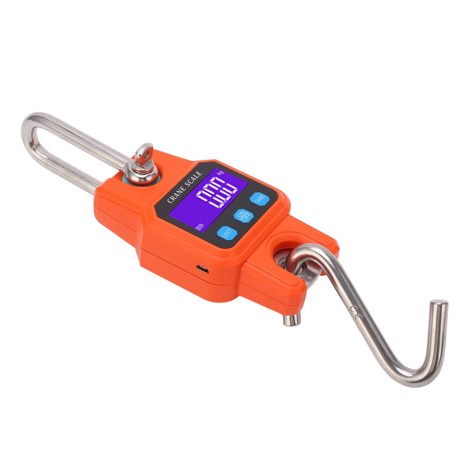 Hanging Scale, Digital Display LB KG N Crane Scale High Accuracy for Fishing (Orange)