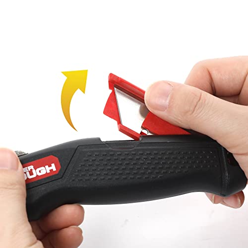 Hyper Tough QUICK-CHANGE RETRACTABLE UTILITY KNIFE + 3-BLADES Aluminum Body