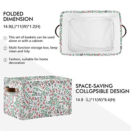 GuoChe Mahjong Storage Baskets Collapsible Storage Bin Toy Basket for Home Organizing Closet Shelves Pets 1 Pack