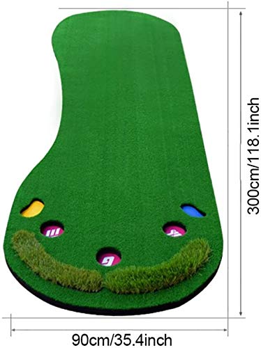 Golf Putter Mat Golf Training Equipment Family Golf Putting Mat Indoor Putting Trainer Set Garden Mini Green Office Golf Practice Mat