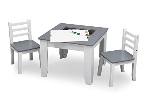 Delta Children Chelsea 3-Piece Table and Chairs Set with Storage