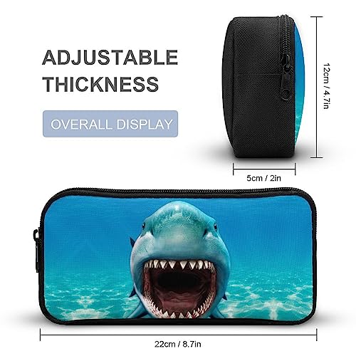 oallpu 3D Shark Backpack, Stylish Laptop Bag Cool Daypack with Adjustable Shoulder Strap, Lightweight Durable Shark Shoulders Backpack (3D Shark)