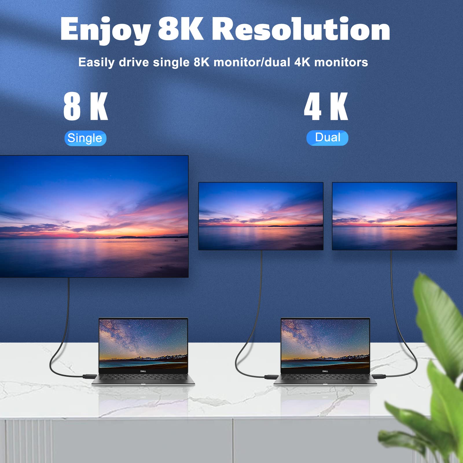 LumBelle 240W Thunderbolt 4 Cable USB C to USB C Cable 4Ft 40Gbps Data Transfer, 8K Display/Dual 4K Type C Cable Compatible with Thunderbolt 4 3 USB-C USB 4