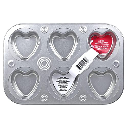 Heart Shaped Muffin/Cupcake Pan, 10.5x7-in
